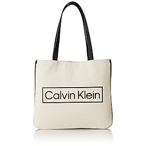 Calvin Klein Tessa Key Item Tote, Natural/Black Combo