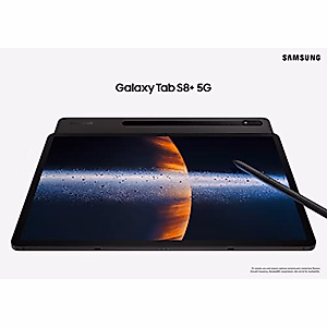 SAMSUNG Galaxy Tab S8+ 5G LTE T-Mobile Android Tablet, 12.4” Large AMOLED Screen, 128GB Storage, Wi-Fi 6E, Ultra Wide Camera, S Pen Included, Long Lasting Battery, Graphite -SM-X808UZAAXAU