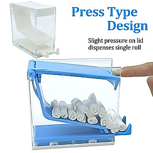 2 Pack Dental Cotton Roll Dispenser Holder Organizer Hygienic Cotton Roll Divider, Press-on Dental Cotton Rolls Holder and Dispenser with Nonslip Base