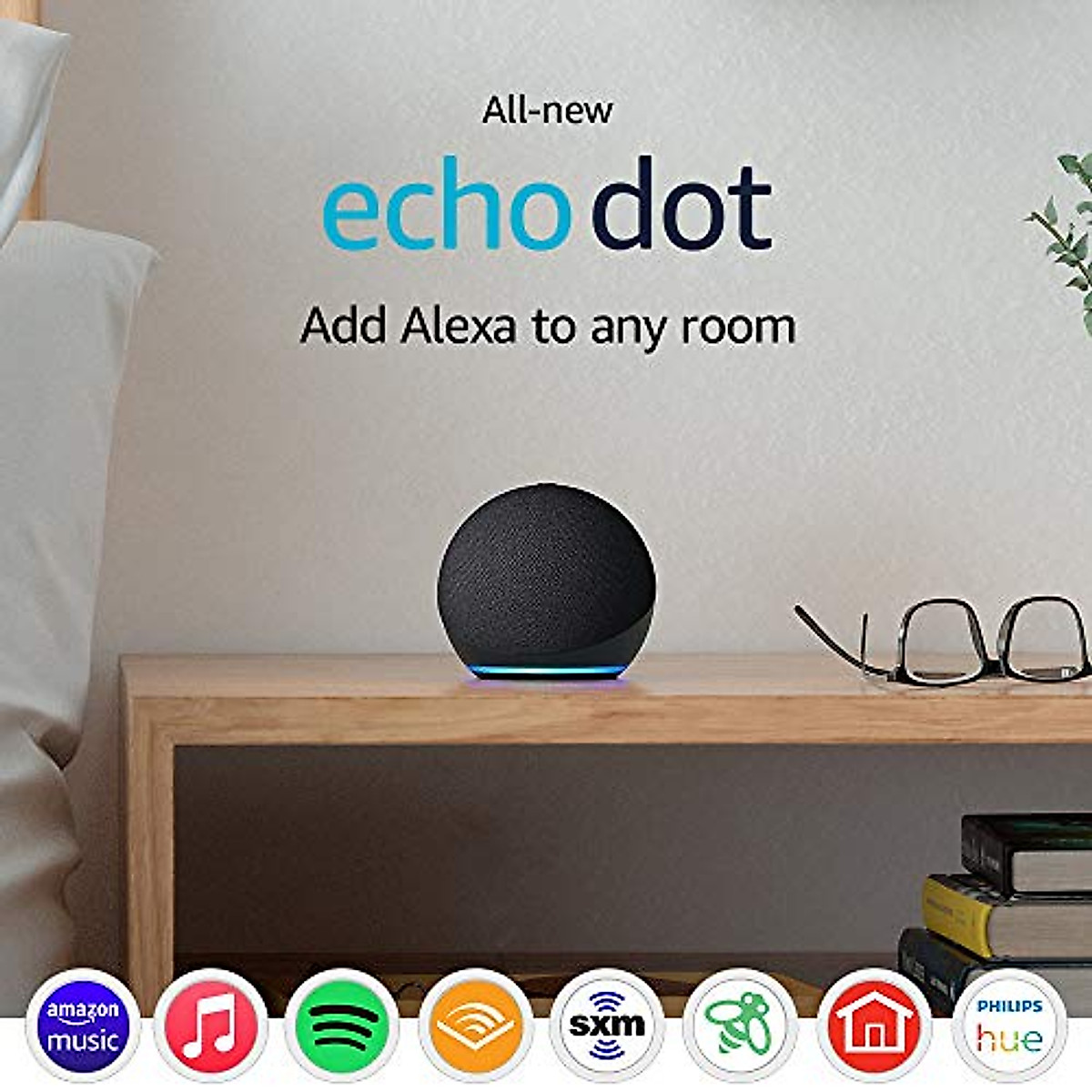 Certified Refurbished Echo Dot (4th Gen, 2020 release) | Smart speaker with Alexa | Charcoal