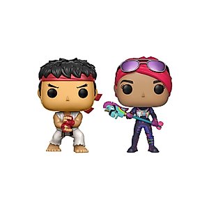 Funko Pop! Games: Fortnite - Ryu and Brite Bomber 2 Pack, Multicolor, 61189