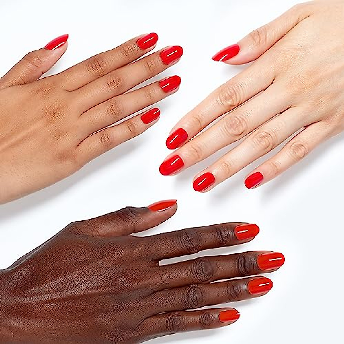OPI xPRESS/ON Press On Nails, Up to 14 Days of Wear, Gel-Like Salon Manicure, Vegan, Sustainable Packaging, With Nail Glue, Short Red Nails, Cajun Shrimp