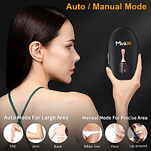 IPL Laser Hair Removal for Women and Men Painless Ice Cooling FDA Cleared - MinKoo Flawless Permanent Hair Remover Epilator for Women on Armpits Back Legs Arms Face Bikini Line