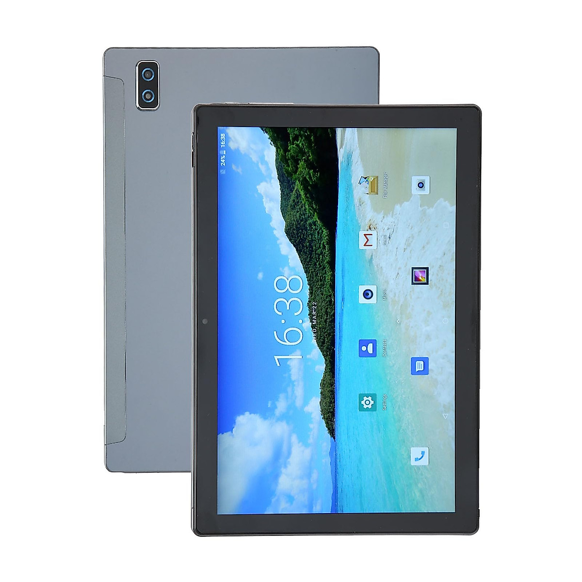 GLOGLOW FHD Tablet, 2 in 1 6GB RAM 128GB ROM 10.1 Inch Tablet 8 Core CPU with Keyboard for Office (US Plug)