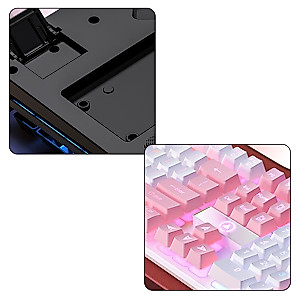 SOLUSTRE 104 Hardware Ultra Compact Keyboard Mechanical Electronic RGB Keyboard Private Model Computer Wired Keyboard USB Wired Keyboard Wired k500 Accessories Mechanical Feel Shine abs
