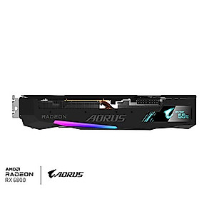 Gigabyte AORUS Radeon RX 6800 Master 16G Graphics Card, MAX-Covered Cooling, 16GB 256-bit GDDR6, GV-R68AORUS M-16GD Video Card