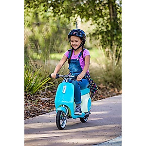 Razor Pocket Mod Petite - 12V Miniature Euro-Style Electric Scooter for Ages 7+, 100-watt Motor, Up to 40 min Ride Time, For Riders up to 110 lbs, Blue