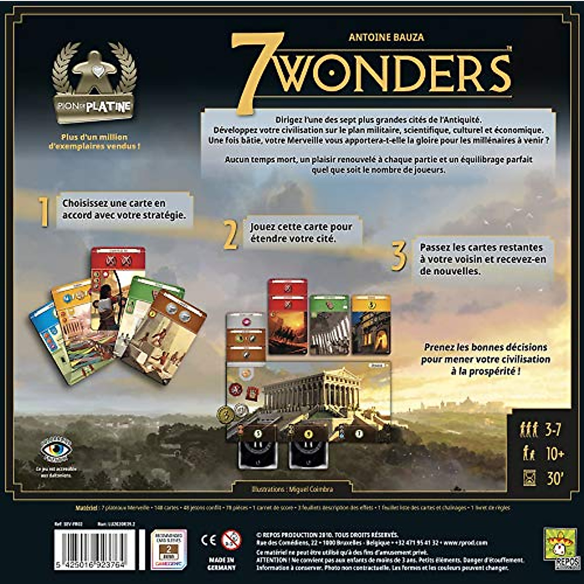 Jeu Repos Production - 7 Wonders Nouvelle édition - French Language
