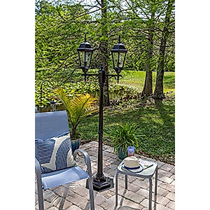 Kenroy Home 93434ORB Villa Lanterns, 2 Light Portable Post, Oil Rubbed Bronze
