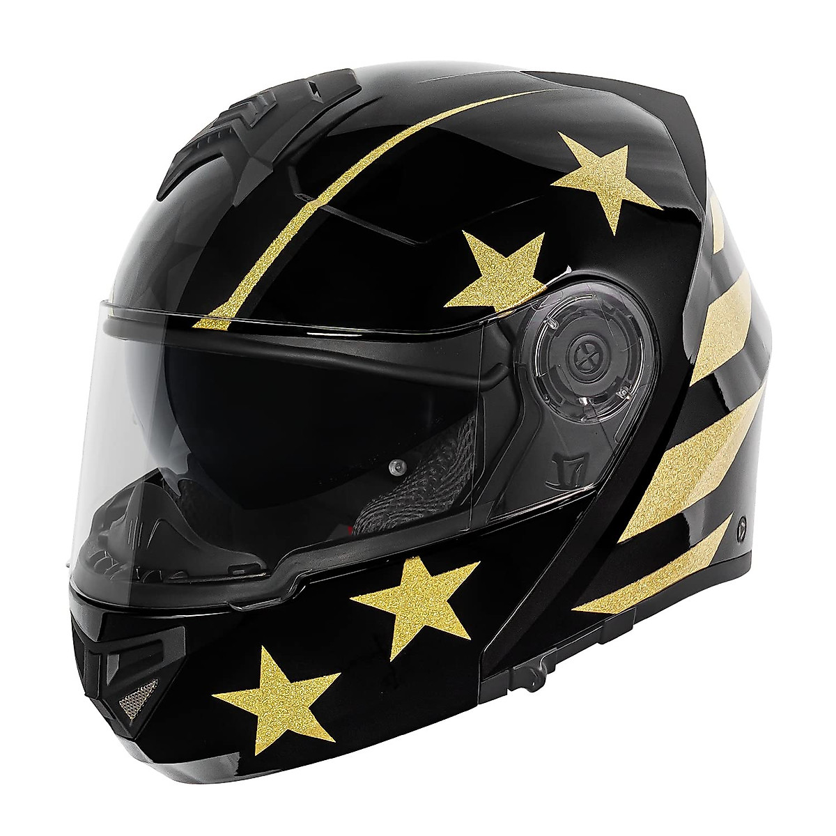 VCAN VX28 Full Face Modular Flip-Up Motorcycle Helmet ECE & DOT Approved, Coolmax Cheek Pad & OTG Ready