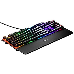 SteelSeries Apex 5 - Hybrid Mechanical Gaming Keyboard - Per-Key RGB Illumination - Oled Smart display - English (QWERTY) Layout PC