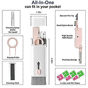 anngrowy Cleaner Kit for Airpod Bluetooth Earphones Earbud Airpods 2 Pro 2023 Keyboard Cleaner Brush Electronic Cleaning Kit for Laptop iPhone Computer Screen Headset Charging Case Cleaning Pen Tools