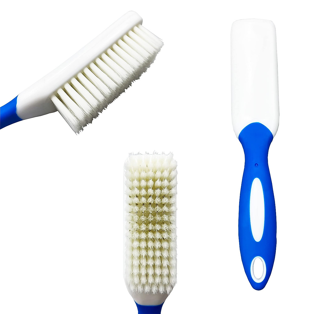 Amangny 2 Pieces Long Handle High Density Soft Bristle Clothes Sneaker Shoe Cleaning Brush