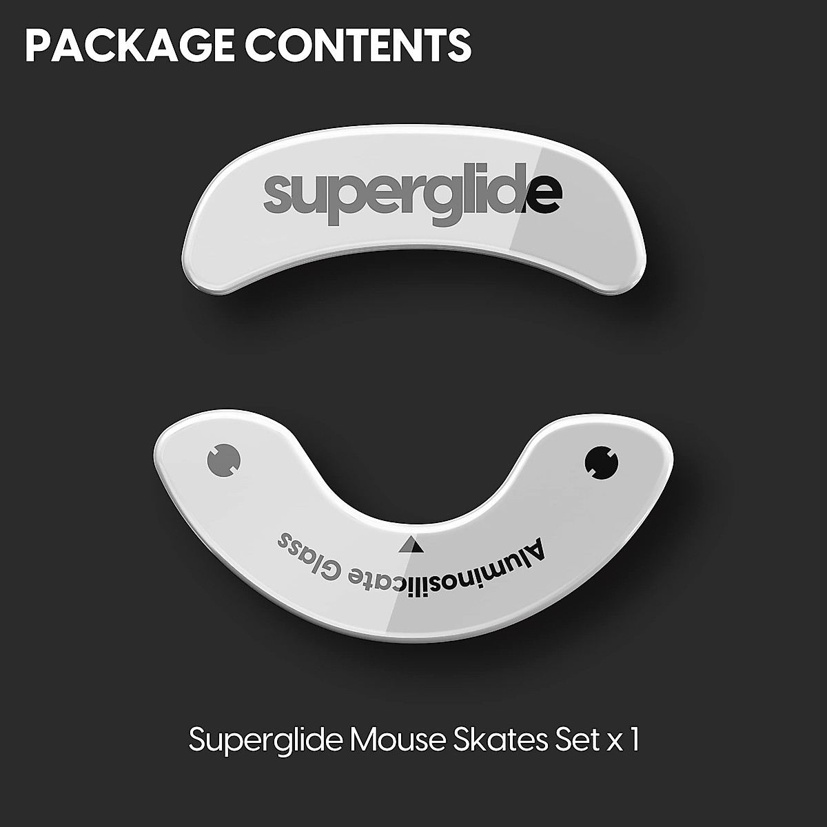 Superglide - Fastest and Smoothest Mouse Feet/Skates Made with Ultra Strong Flawless Glass Super Fast Smooth and Durable Sole for Endgame Gears XM1 RGB / XM1r [White]