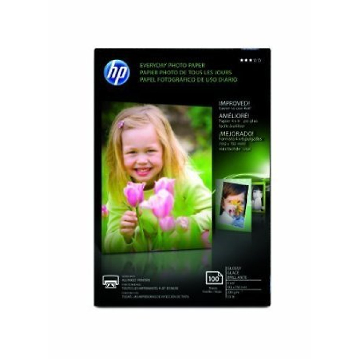 Hp Everyday Photo Paper Glossy 4" X 6" 100 Sheets