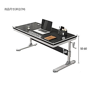 SCKTFS 80/100CM Office Boss Desk Adjustable Student Computer Desk Up and Down Adjustable School Study Table Desktop Table (Color : D, Size : 80Cm)