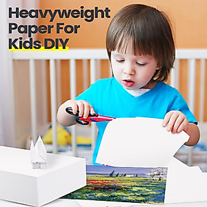 Harloon 500 Sheets White Construction Paper Bulk Heavyweight Construction Paper A4 Size Thick Cardstock for DIY Craft, 120 GSM