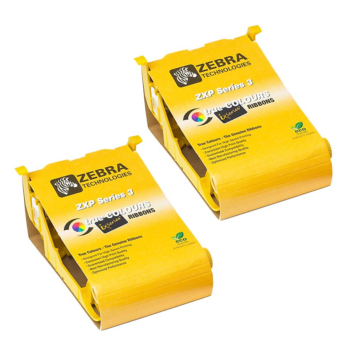 Zebra 2pack-800033-340 True Colours iSeries High-Capacity YMCKO Color Ribbon for ZXP Series 3 Card Printers. Replaces Zebra 800033-340. 560 Total Prints.