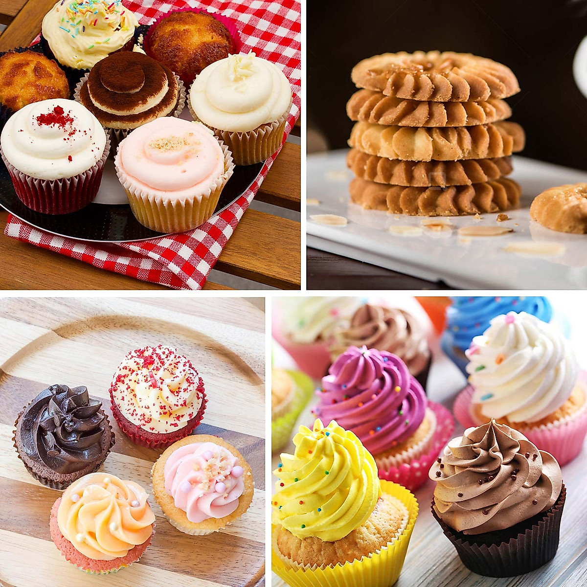 5Pcs Large Piping Tips Set, Stainless Steel Frosting Tips, Cake Decorating Tips for Cupcakes Cakes Cookies Decorating