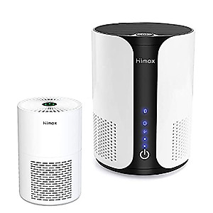 Himox Small Air Purifier for bedroom and AP01 Compact Desk Air Purifier Both H13 True HEPA Medical Grade Ultra Quiet