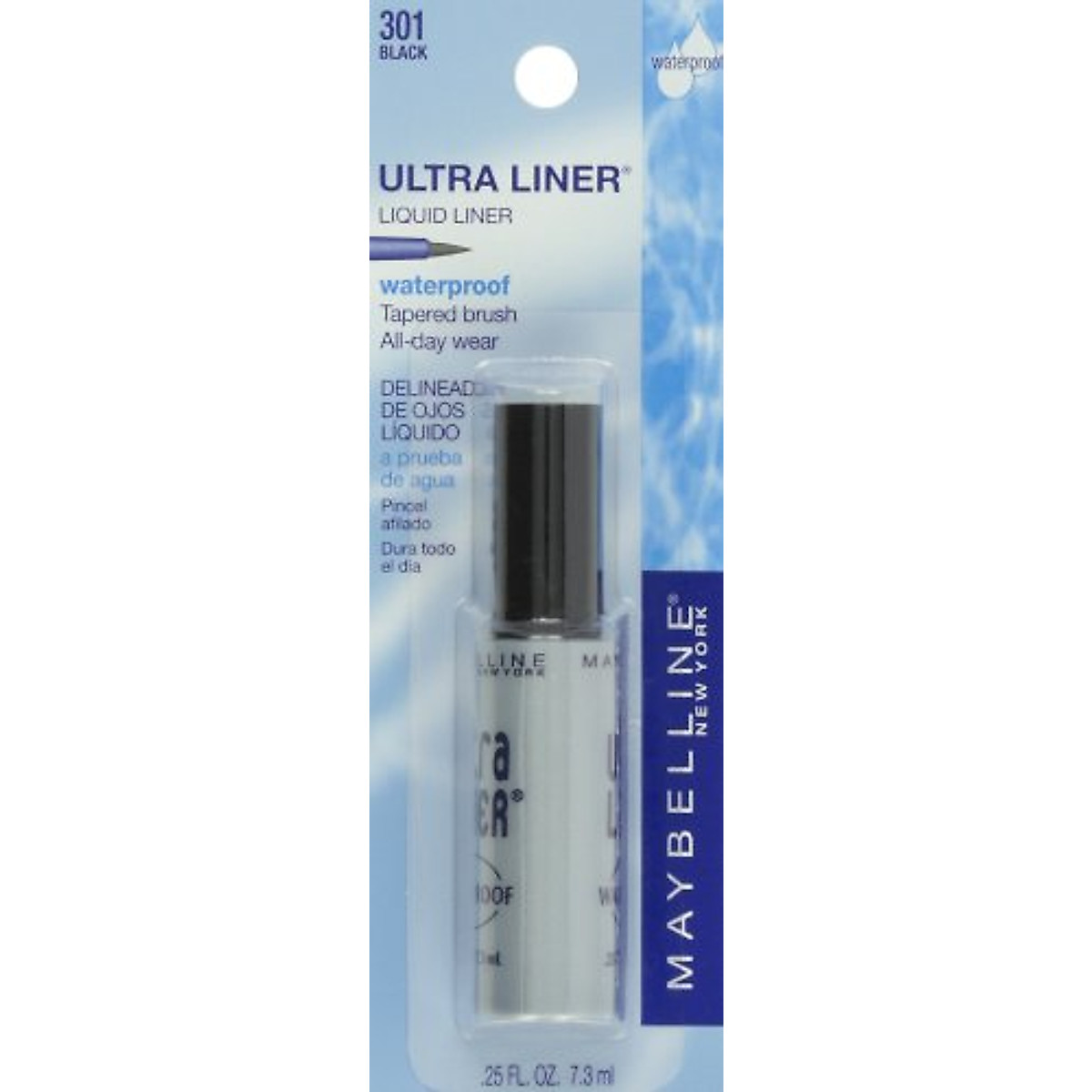 Maybelline New York Ultra-Liner Liquid Liner, Waterproof, Black 135L-01 , 0.25 fl oz (7.3 ml)
