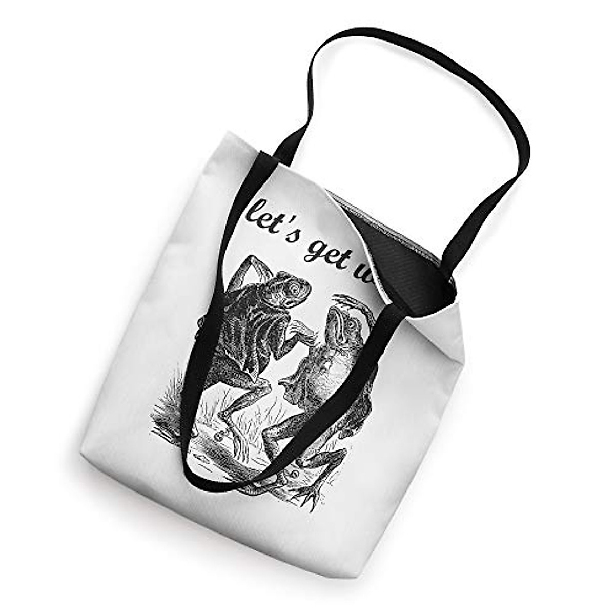 Let's Get Weird Dancing Frogs Drugs Fairy Tale Strange Dream Tote Bag