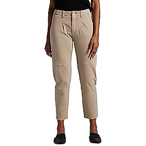 JAG Jeans Women's Utility High Rise Tapered Ankle Pants-Legacy, Taupe, 2