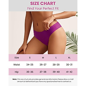 PEASLIM Seamless Thongs Underwear for Women No Show Thongs for Women Sexy Panties Womens Thong Underwear 6 Pack (S-XL) Multicolor