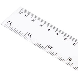 Westcott 12-Inch 300 mm Plastic Ruler - Clear
