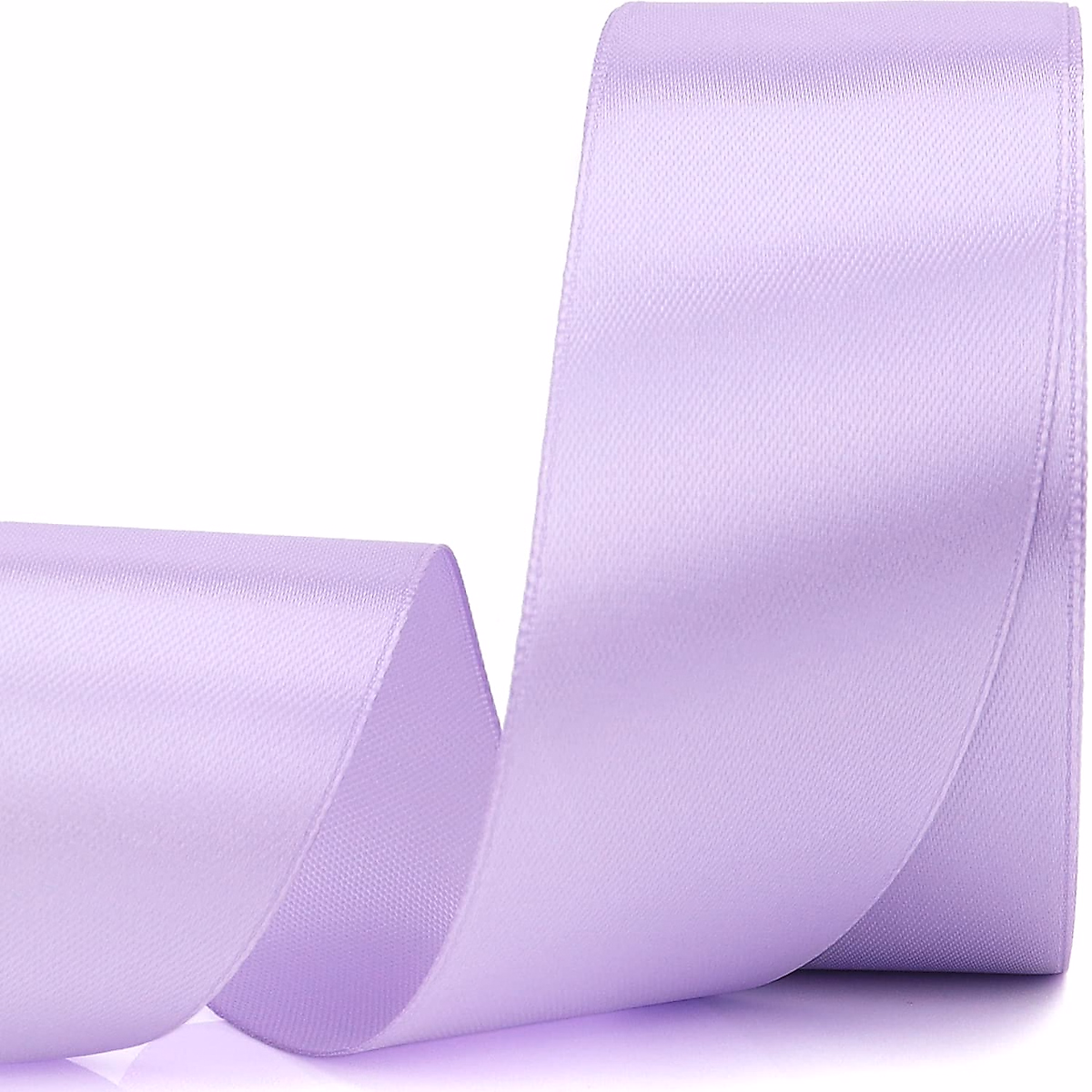 Nsilu 25 Yards 1-1/2 inches Wide Satin Ribbon Suitable for Wedding, Party and Gift Box Packaging Ribbon (Light Purple, 1-1/2")