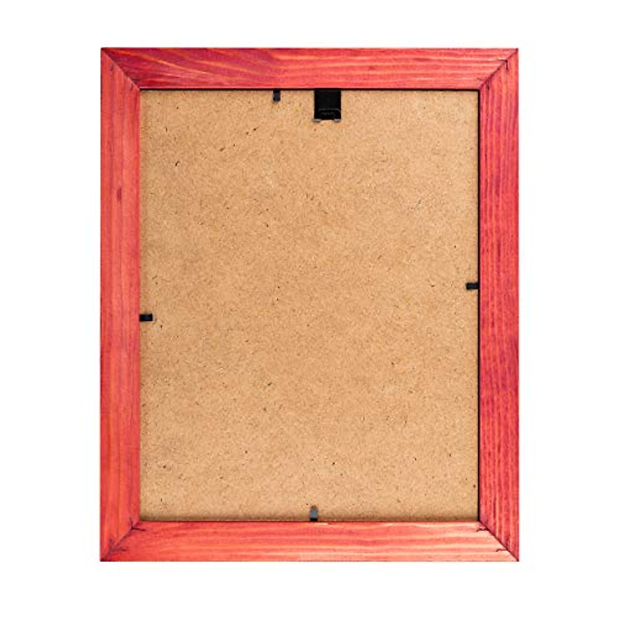 Rustic Wooden Picture Frame 11x14 Inch- 100% Natural Solid Eco Distressed Wood for Wall Mounting Photo Frame - Red