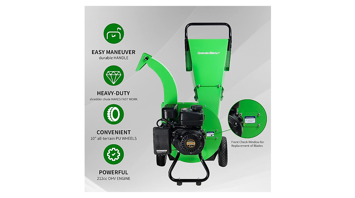 GARDENBEAUT S1 Wood Chipper & Shredder - Efficient Mulching