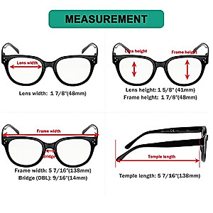 Eyekepper 4-packing Thick Sturdy Reading Glasses Women Stylish Large Readers