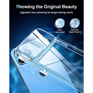 Simtect for iPhone 13 Pro Max Case with Camera Cover for iPhone 12 Pro Max Case Crystal Clear & Not-Yellowing Slim Miltary Shockproof Protective Phone Case for iPhone 13 Pro Max & 12 Pro Max (Clear)