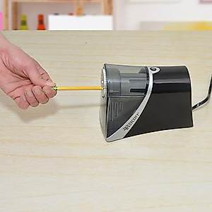 Westcott Electric iPoint Evolution Axis Heavy Duty Classroom Pencil Sharpener, Black and Silver