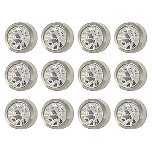 Caflon Surgical Steel White Stone Color 4mm Ear Piercing Earring Studs 12 Pair White Metal