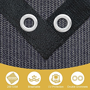 Shade&Beyond 90% Sun Shade Cloth with Grommets, 6' X 6' Pergola Shade Cover Canopy, Mesh Tarp Sun Screens for Patio, Outdoor, Garden, Backyard, Blue Gray
