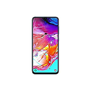 Samsung Galaxy A70 (128GB, 6GB RAM) 6.7" in-Screen Fingerprint, 25W Super-Fast Charger, US + Global 4G LTE GSM Unlocked International Model A705MN/DS (Blue, 128GB + 128GB SD + Case Bundle)