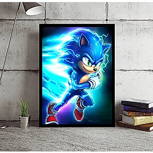 arcvoso 5D Diamond Painting Kits for Adults - Diamond Art Kits for Adults Kids Beginner,DIY Sonic Diamond Painting Full Drill Round Rhinestone for Home Wall Decor 11.8X15.7inch