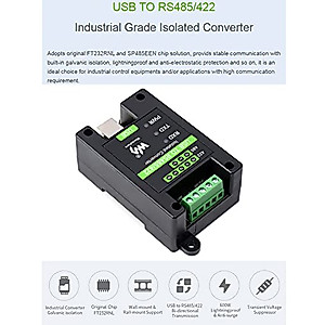 USB to RS485/422 Converter Onboard FT232RL and SP485EEN Chip, Industrial Isolated Adapter with Multiple Protection, Up To 1.2km Transmit Distance Linux, Android, WinCE, Win11/10/8.1/8/7/XP, Etc