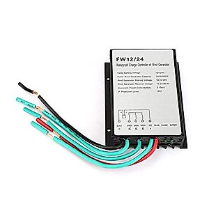 Oumefar Wind Turbine Controller, FW12/24 IP67 Waterproof 12V/24V Wind Turbine Generator Controller Regulator for Hybrid Wind Controller and Solar Controller