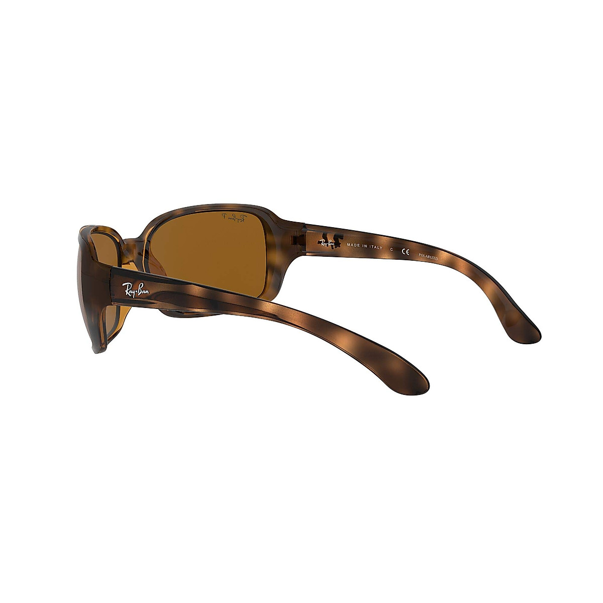 Ray-Ban Women's RB4068 Square Sunglasses, Havana/Polarized B-15 Brown, 60 mm + 0