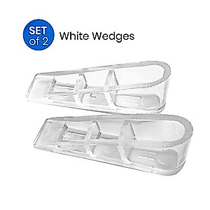 Anti-Skid, Clear PVA Door Wedge Stoppers - Antifragile, Durable Plastic - Set of 2