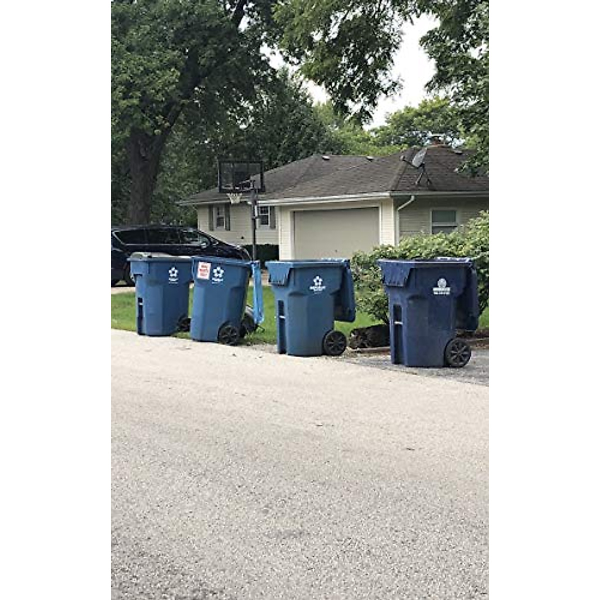 Yard Waste Only Sticker Decal Sign for Garbage Cans and Containers - 6 Inches x 8 Inches (1 Piece)