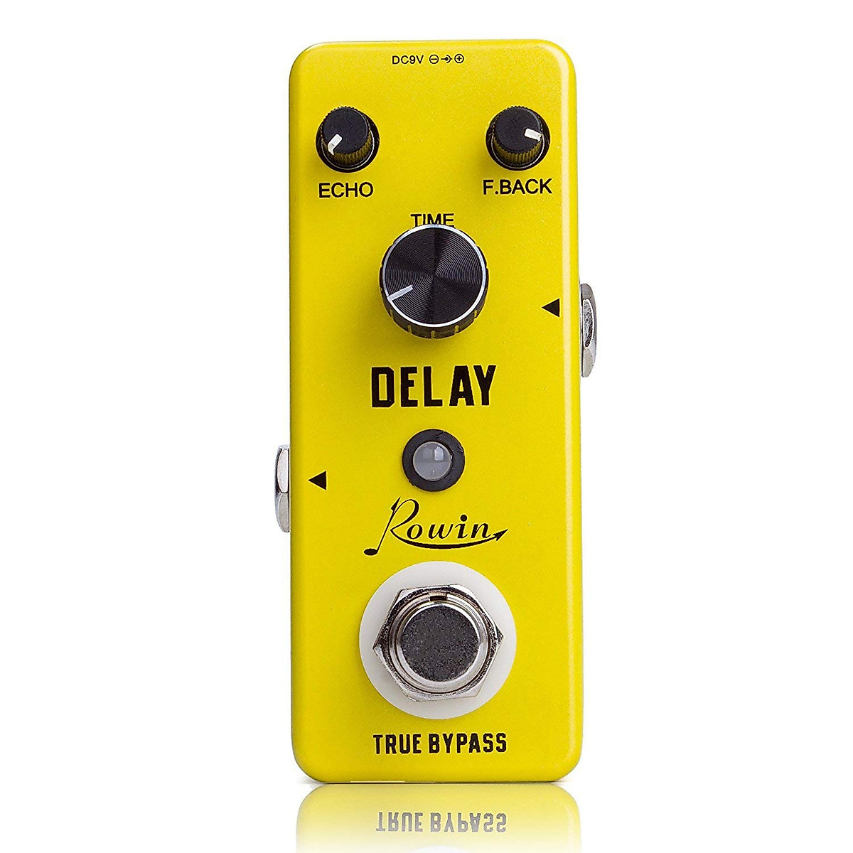 Rowin Analog Vintage Delay Guitar Effect Pedal with 9V DC 1A Pedal Power Supply