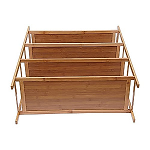 MONIPA Bamboo Shoe Rack Organizer for Entryway, 4 Tier Free Standing Shoe Self Storage for Hallway Closet Living Room