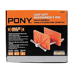 Pony 26545 4-1/2-Inch x 6-1/2-Inch Light Duty Woodworker's Vise