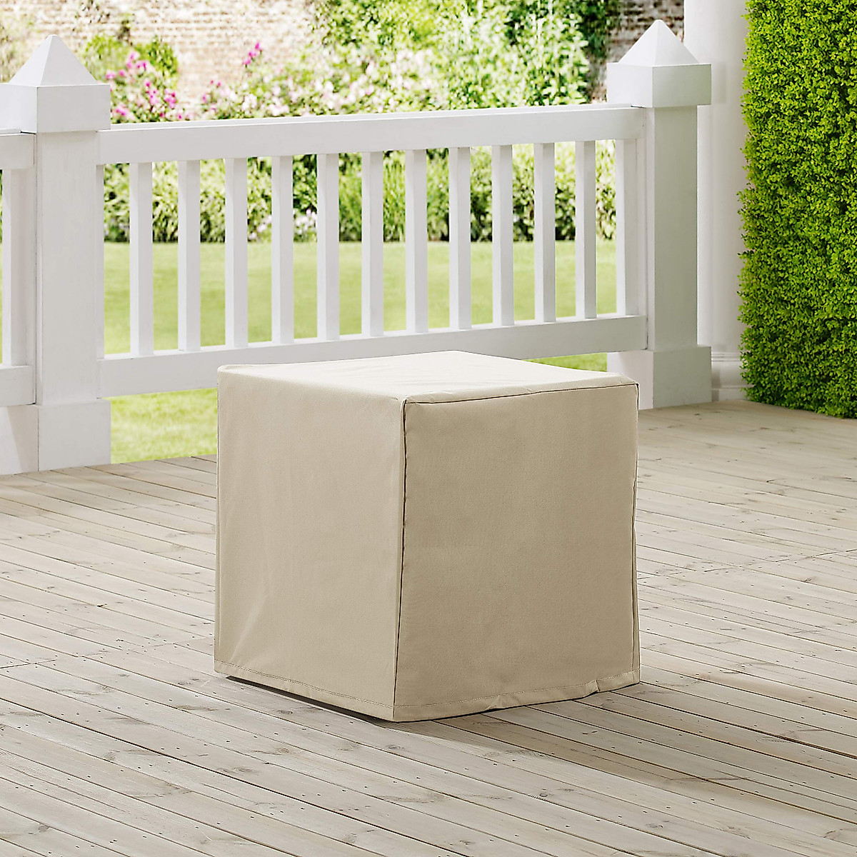 Crosley Furniture Patio Furniture Covers, Waterproof Outdoor Side Table Cover for Backyard, Deck, Tan