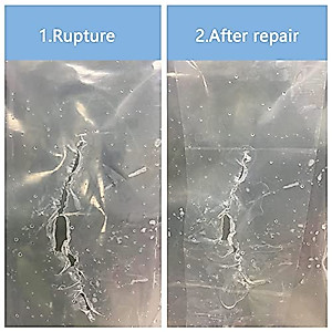 Greenhouse Plastic Sheeting Tape, Greenhouse Plastic Repair Tape,UV Greenhouse Plastic Tape Repair Clear Plastic Film 6 mil Reinforced Tape to Repair Polyethylene Rip Poly Patch Repair kit(4" x108')