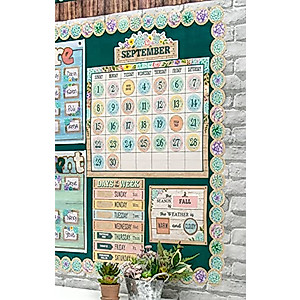 Rustic Bloom Succulent Die-Cut Border Trim